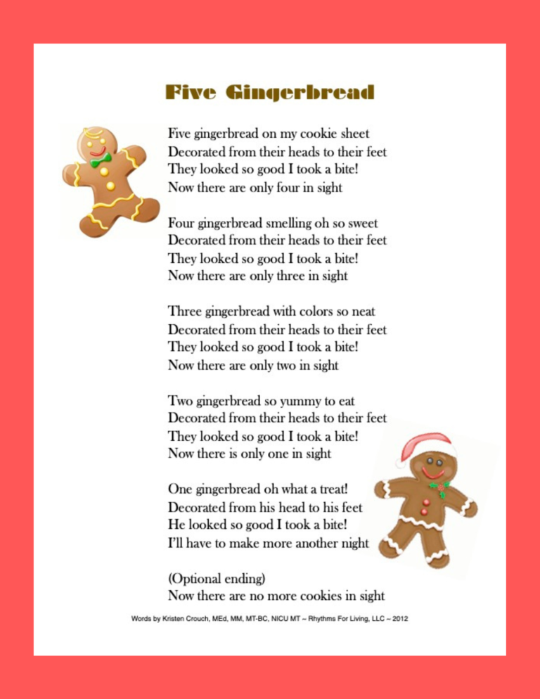 Five Gingerbread Song and Visuals